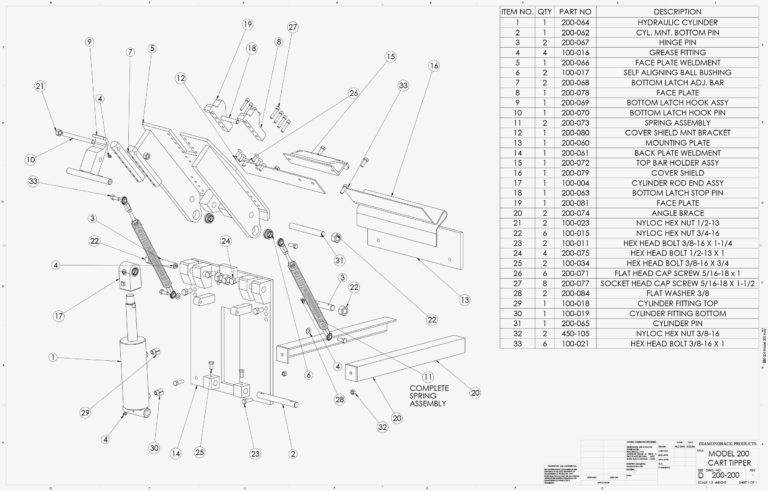 model-200-cart-tipper-parts - Diamondback Products